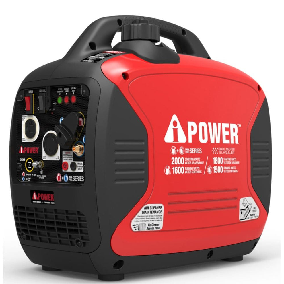 A-iPower Digital Enclosed Inverter Dual Fuel Generator | ShelHealth