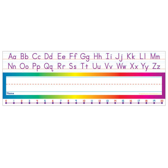 Alphabet-Number Line Standard Name Plates (Pack of 8) | ShelHealth