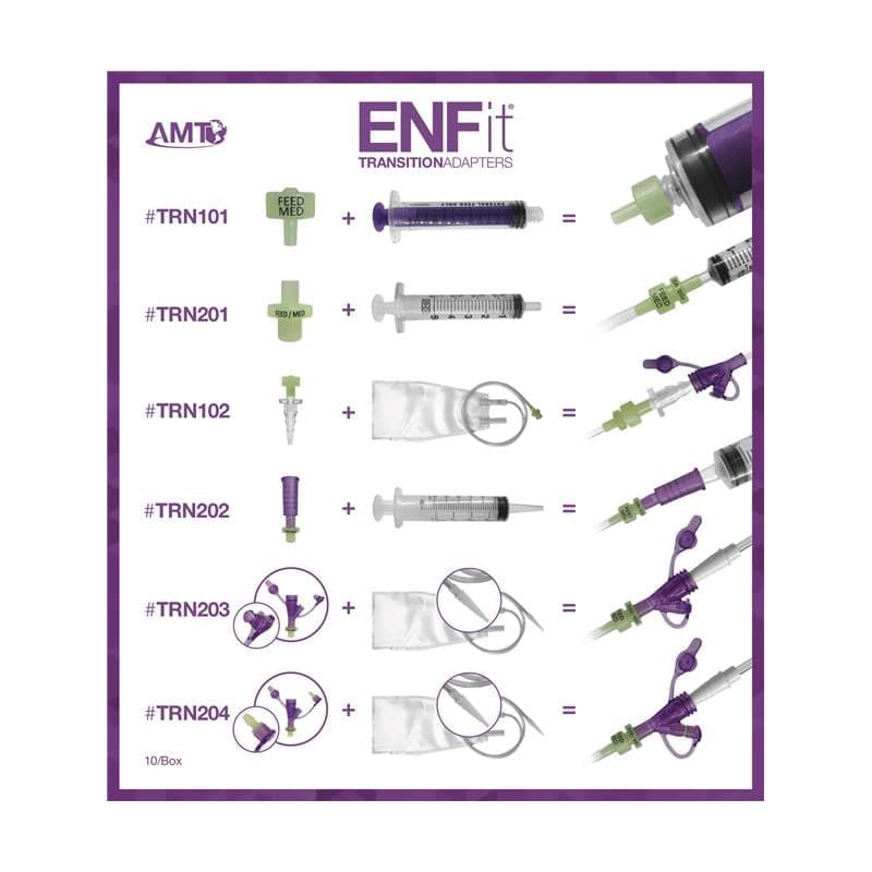 AMT Amt Enfit Y-Port Transition Adapter, Box of 10 | ShelHealth