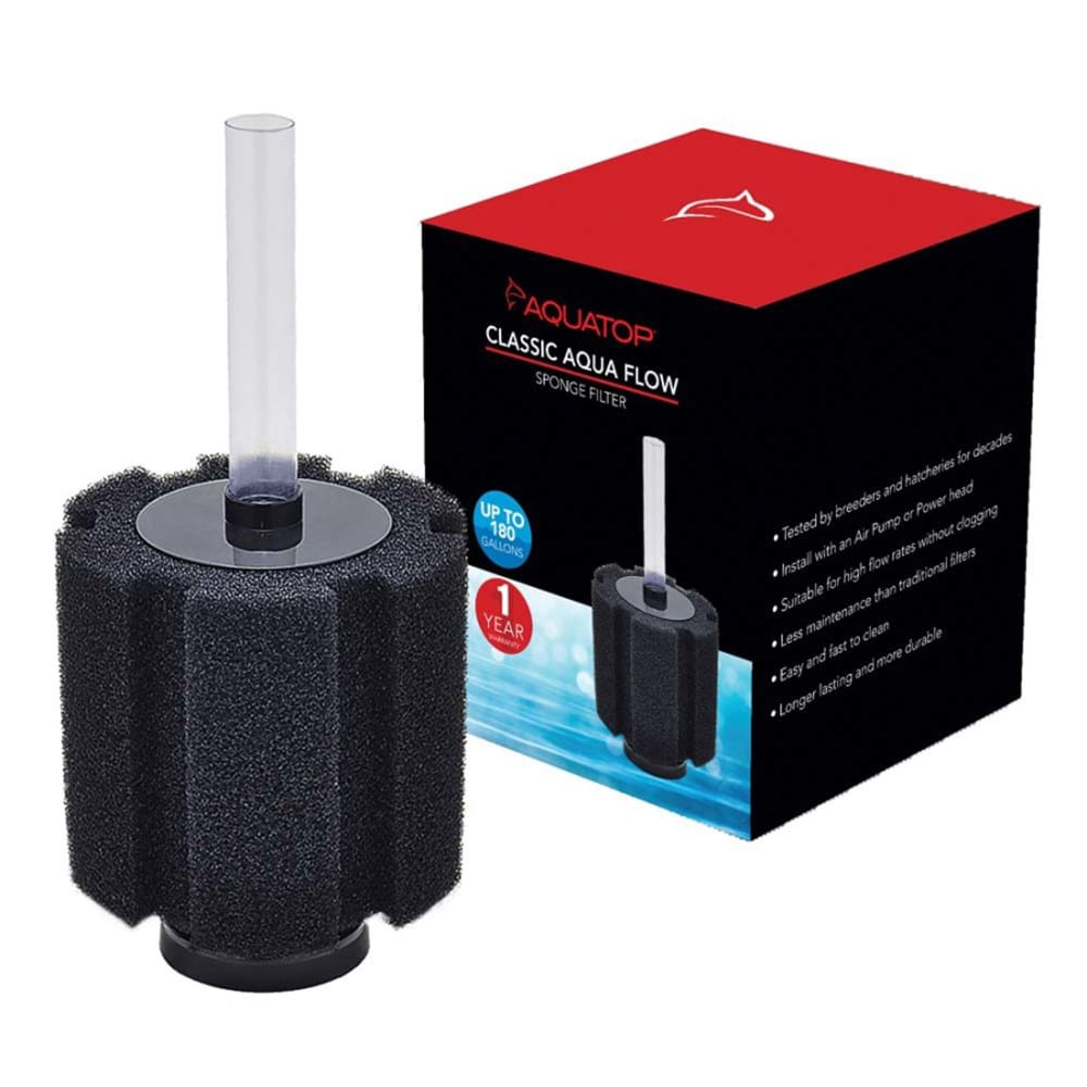 Aquatop Classic Aqua Flow CAF-180 Internal Sponge Filter Black | ShelHealth