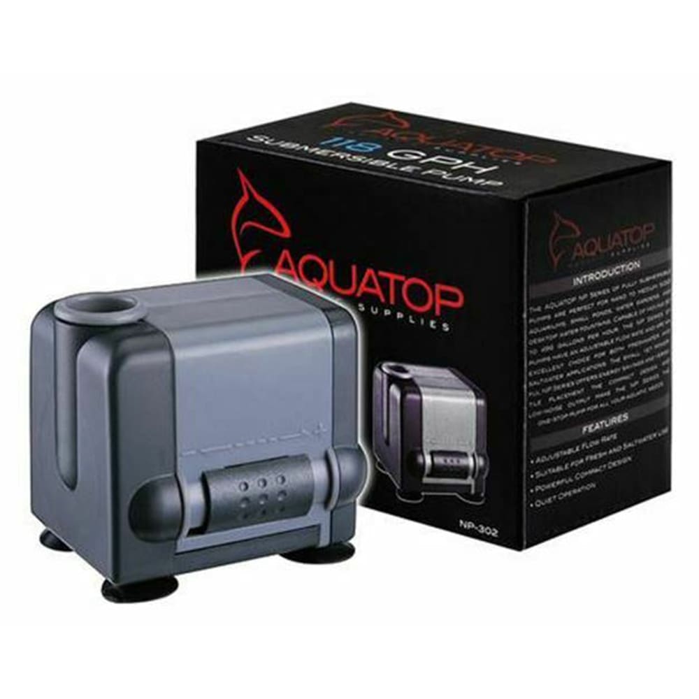 Aquatop NP-302 Aquarium Submersible Water Pump Black; Grey | ShelHealth