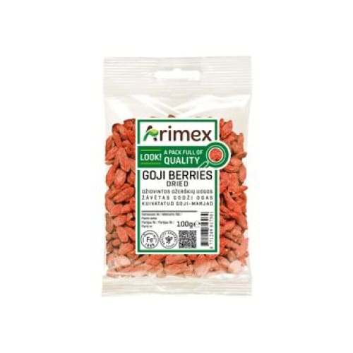 ARIMEX Dried Goji Berries, 3.53 oz. (100 g.) | ShelHealth