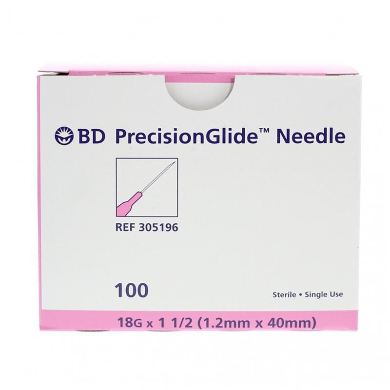 BD Medical Needle 18G X 1 1/2In, Box of 100 | ShelHealth