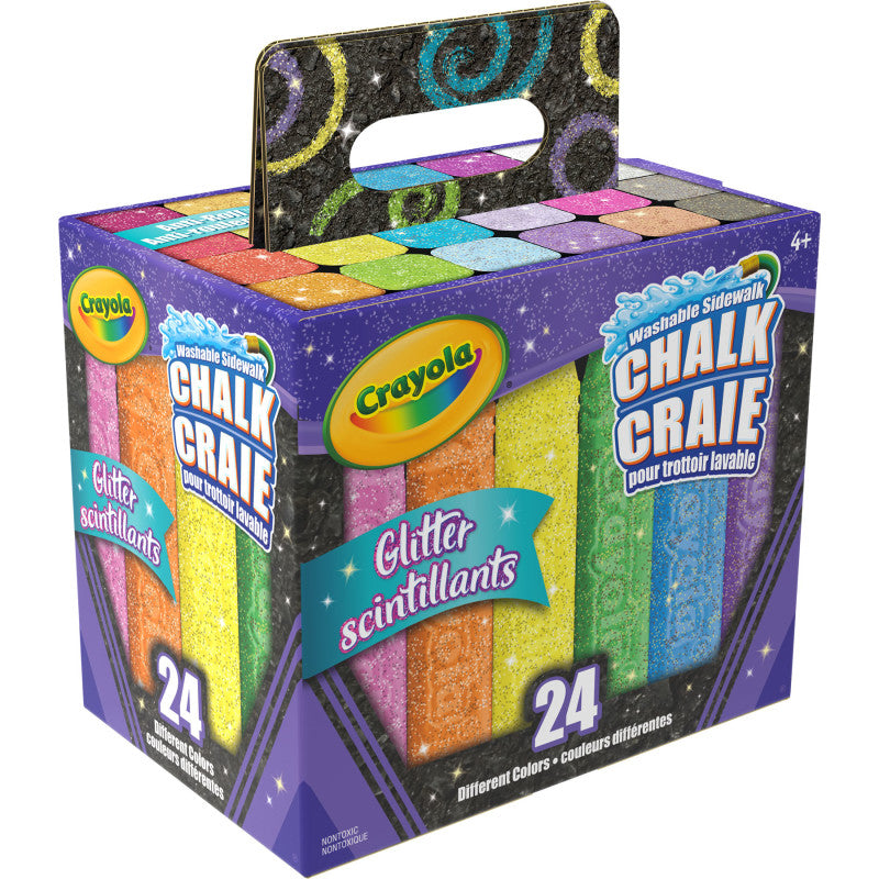 Crayola 24Ct Glitter Chalk (Pack of 8) | ShelHealth