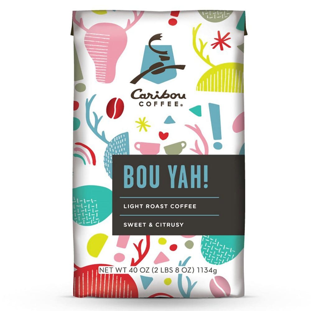 Caribou Coffee Ground Coffee Light Roast, Bou Yah (40 oz.) | ShelHealth