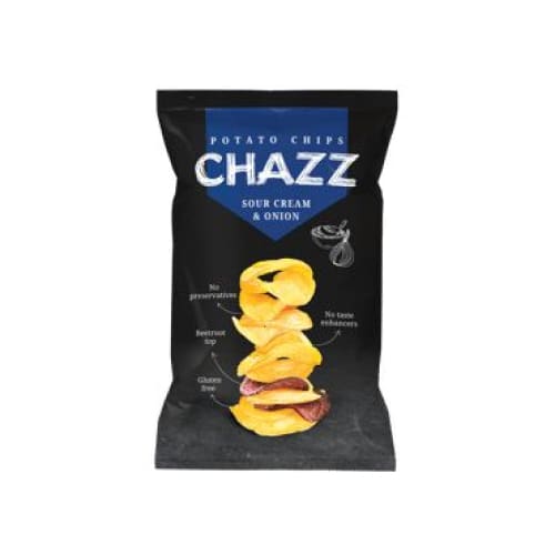 CHAZZ Beet Sour cream & Onion Flavour Potato Chips, 3.17 oz. (90 g ...