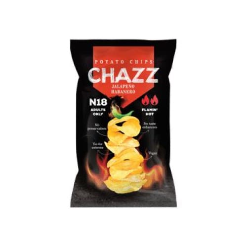 CHAZZ N-18 Chalapa Paprika Flavor Potato Chips, 3.17 oz. (90 g.) | ShelHealth