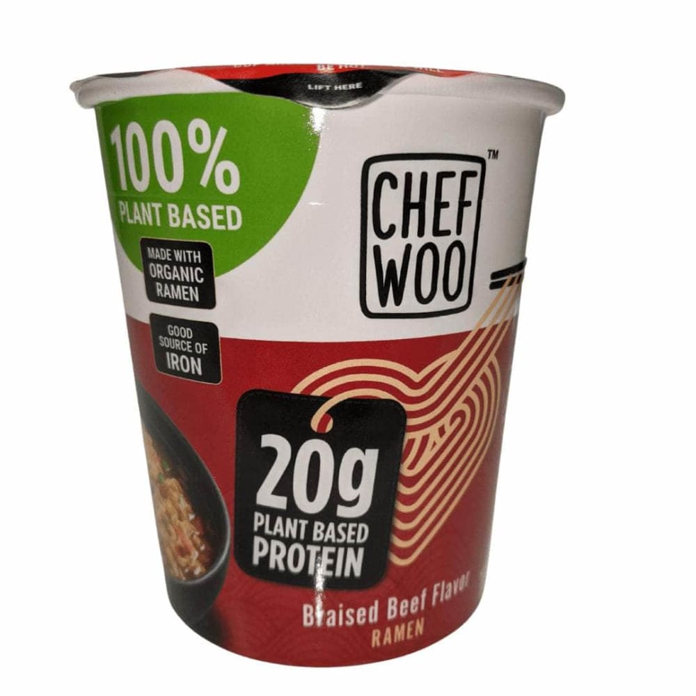 CHEF WOO: Braised Beef Flavor Ramen, 2.5 oz (Case of 5) | ShelHealth