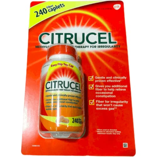 Citrucel Methylcellulose Fiber Therapy For Irregularity - 240 Caplets ...