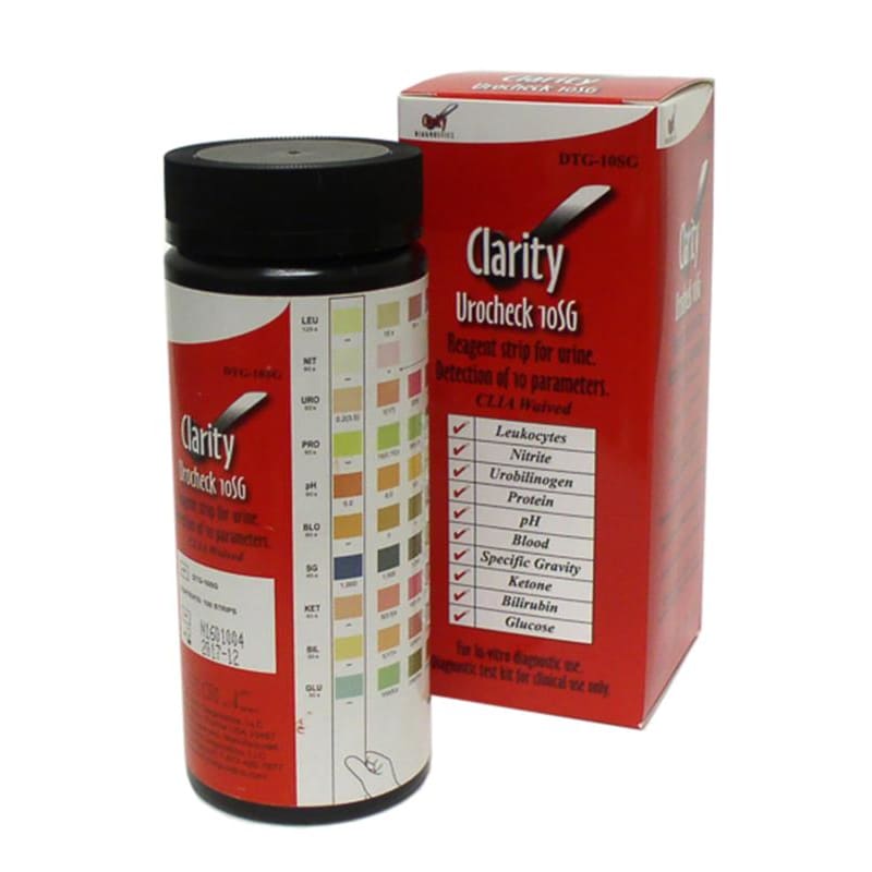 Clarity Diagnostics Clarity Urocheck Analyzer Test Strips, Box of 100 ...