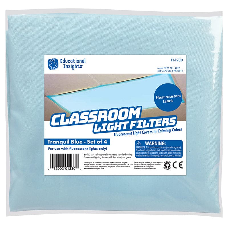 Classroom Mood Filters 4/Set Tranquil Blue | ShelHealth