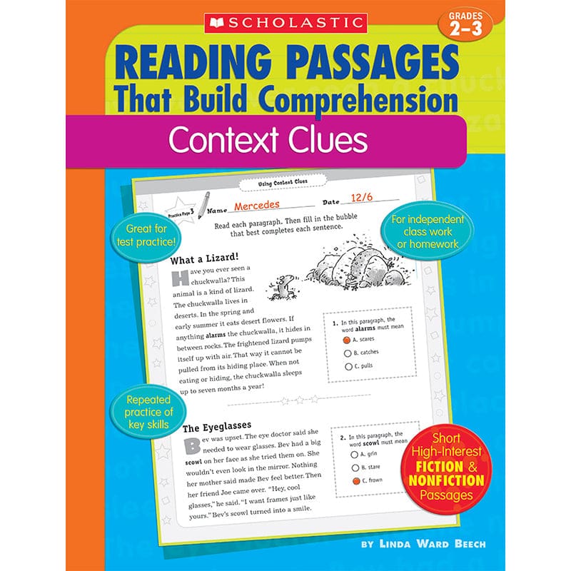Comprehension Context Clues Reading Passages That Build (Pack of 6 ...