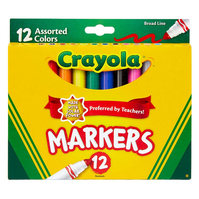 Crayola Markers 12Ct Asst Colors Conical Tip (Pack of 10) | ShelHealth