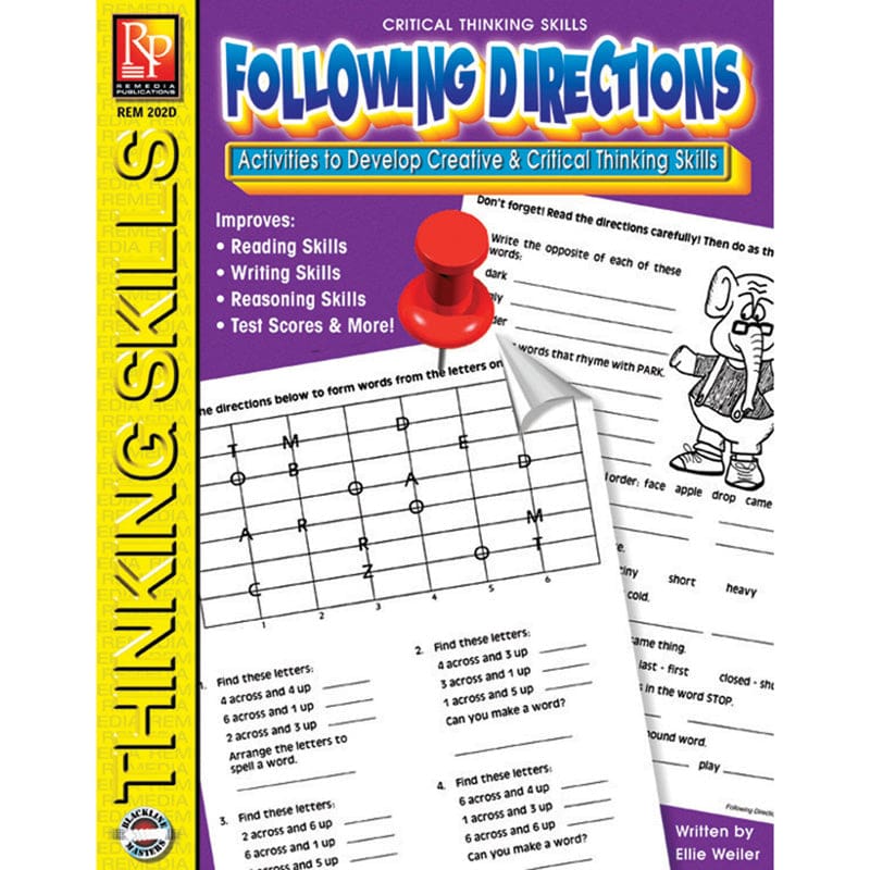 Critical Thinking Skills Following Directions (Pack of 6) | ShelHealth