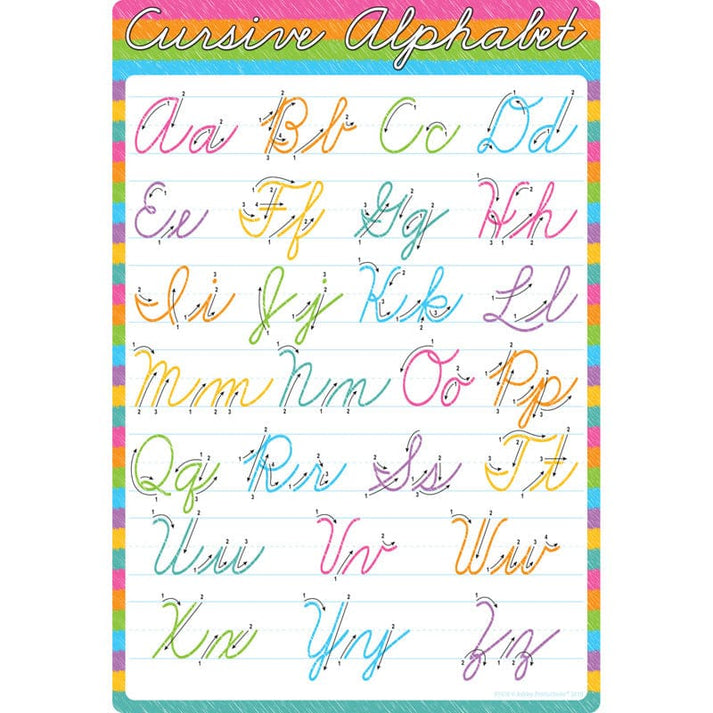 Cursive Alphabet 13 X 19 Chart Smart Poly (Pack of 12) | ShelHealth