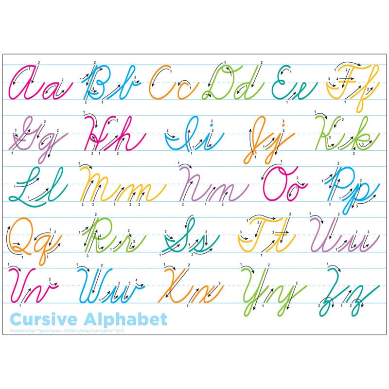 Cursive Handwriting Postermat Pals Smart Poly Single Sided (Pack of 12 ...