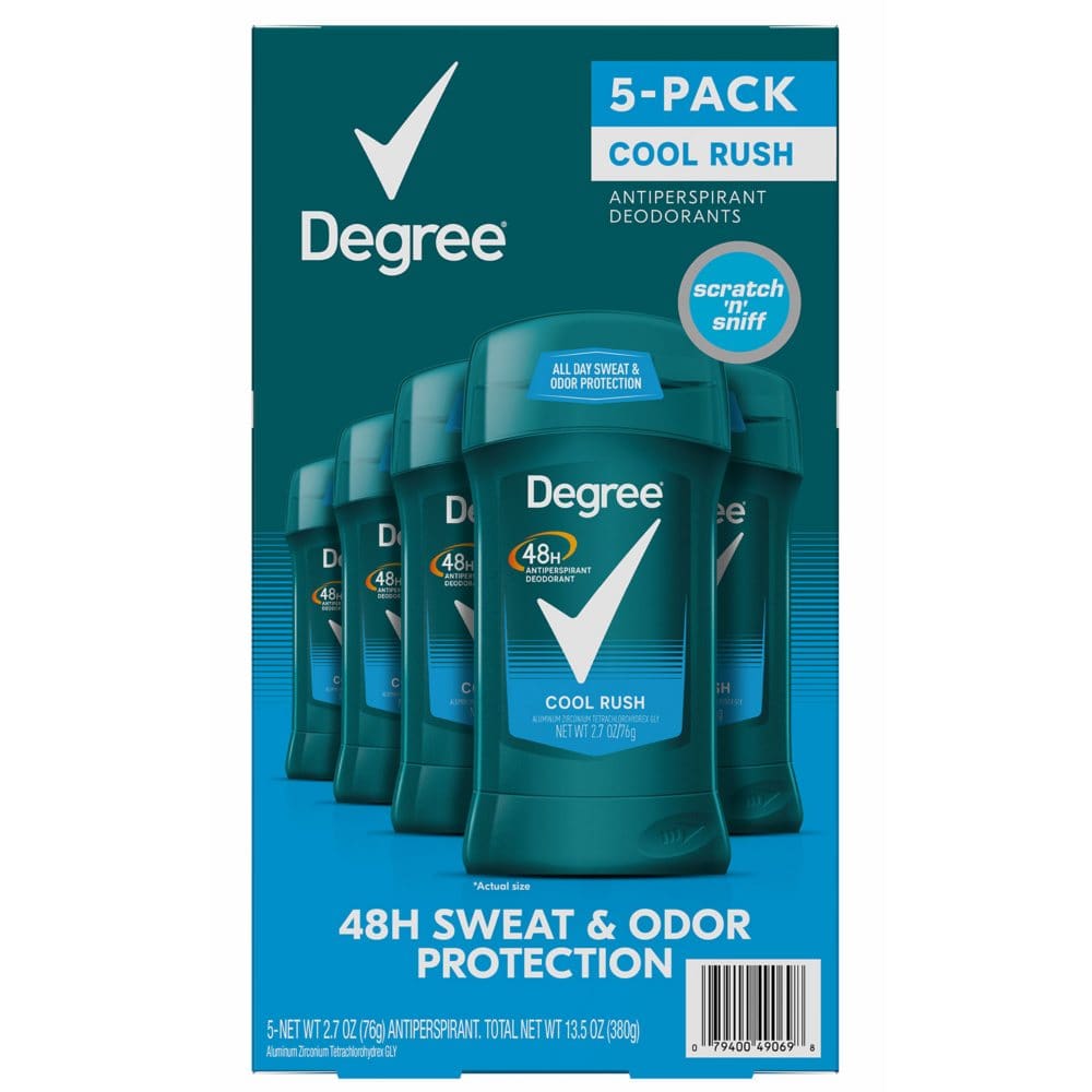 Degree Men Dry Protection Antiperspirant, Cool Rush (2.7 oz., 5 pk ...