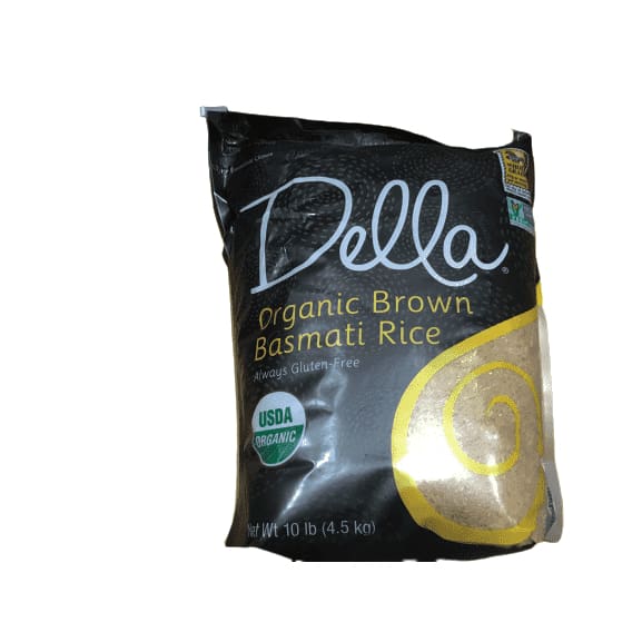 Della Rice Organic Light Brown Rice, 10lb Bag | ShelHealth