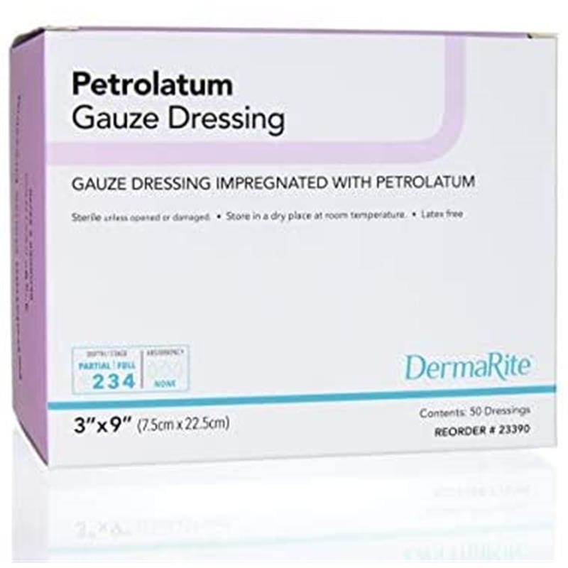 Dermarite Petroleum Gauze 3 X 9, Box of 50 | ShelHealth
