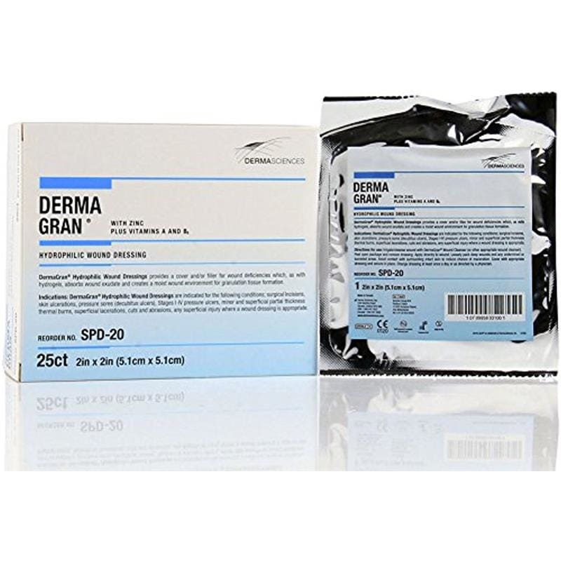 DermaSciences Dermagran 2 X 2 Hydrophilic, Box of 25 | ShelHealth