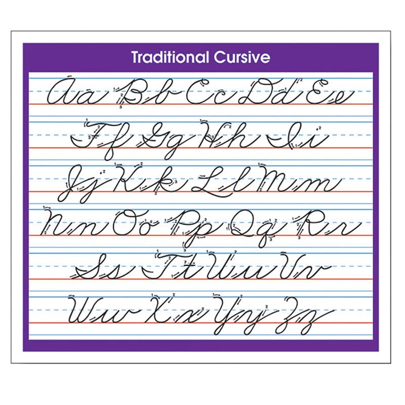 Desk Prompts Traditional Cursive Adhesive (Pack of 6) | ShelHealth
