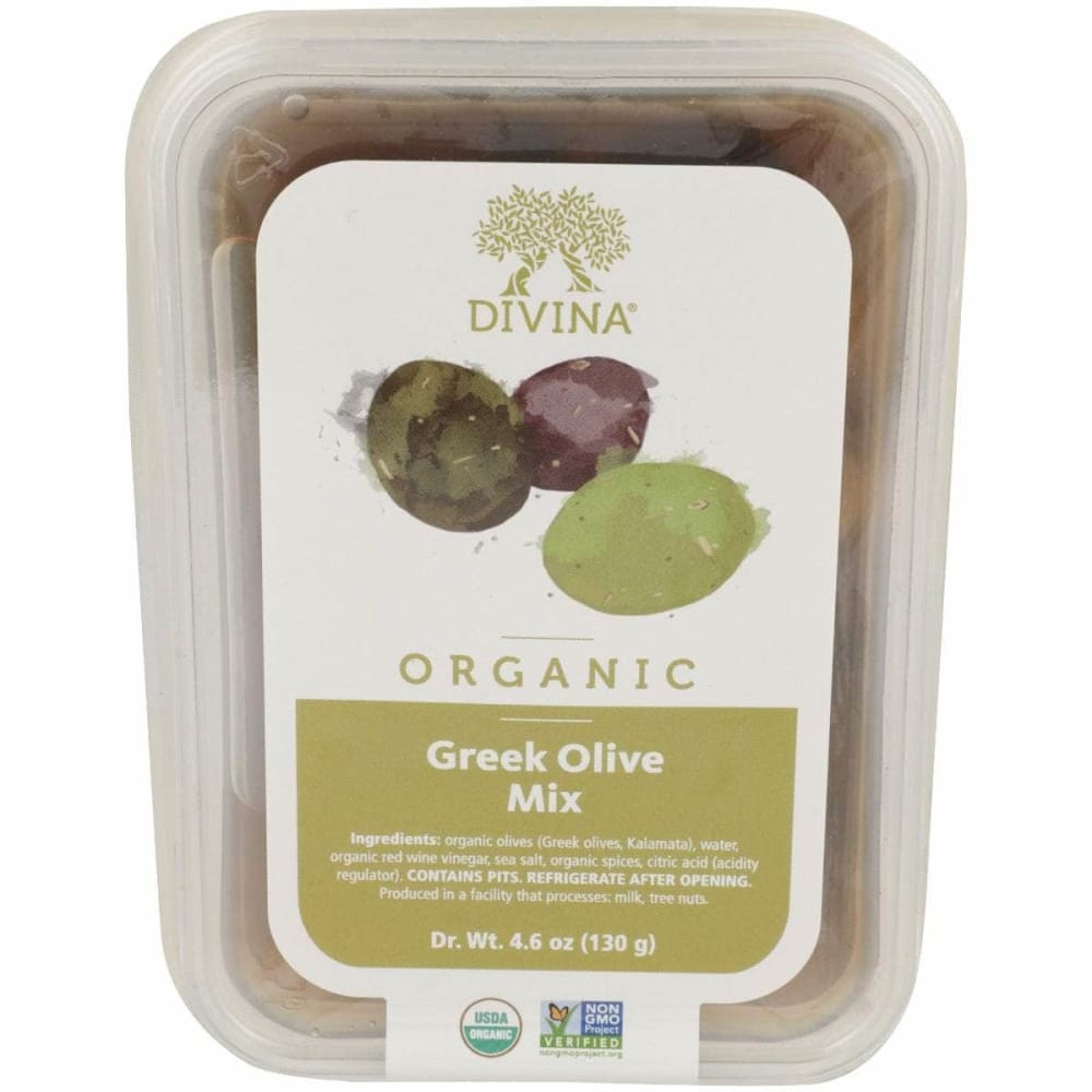 DIVINA Organic Greek Olive Mix, 4.6 oz (Case of 4) | ShelHealth