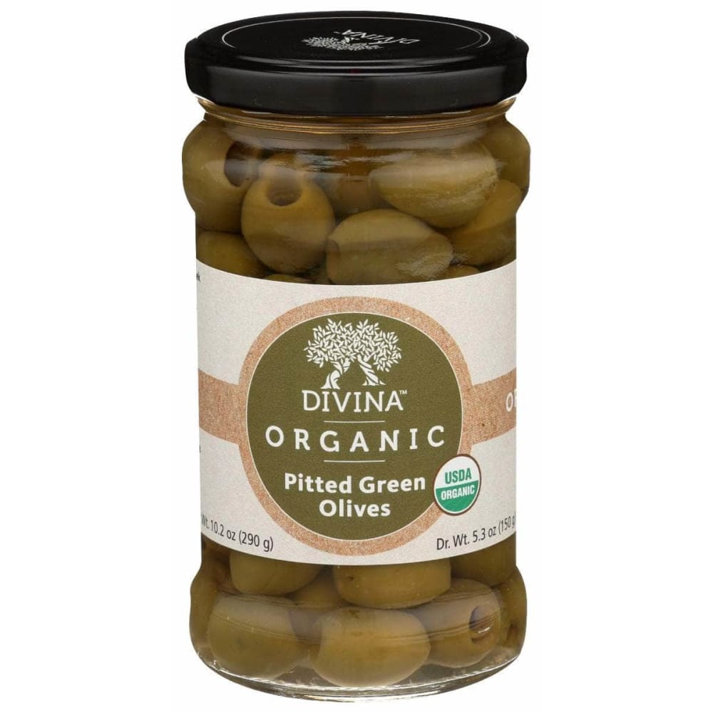 DIVINA Organic Green Olives Pitted, 5.3 oz (Case of 3) | ShelHealth