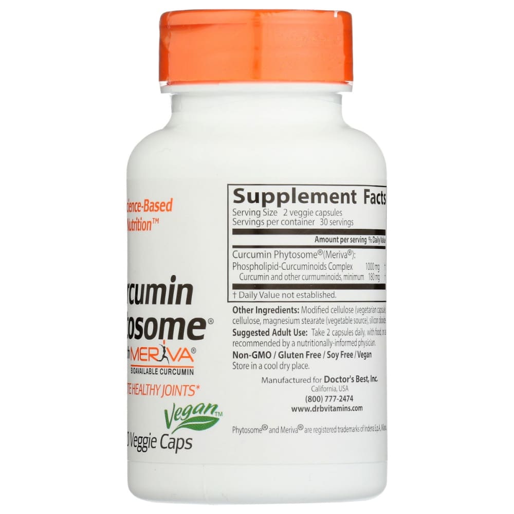 DOCTORS BEST: Curcumin Phytosome With Meriva, 60 vc | ShelHealth