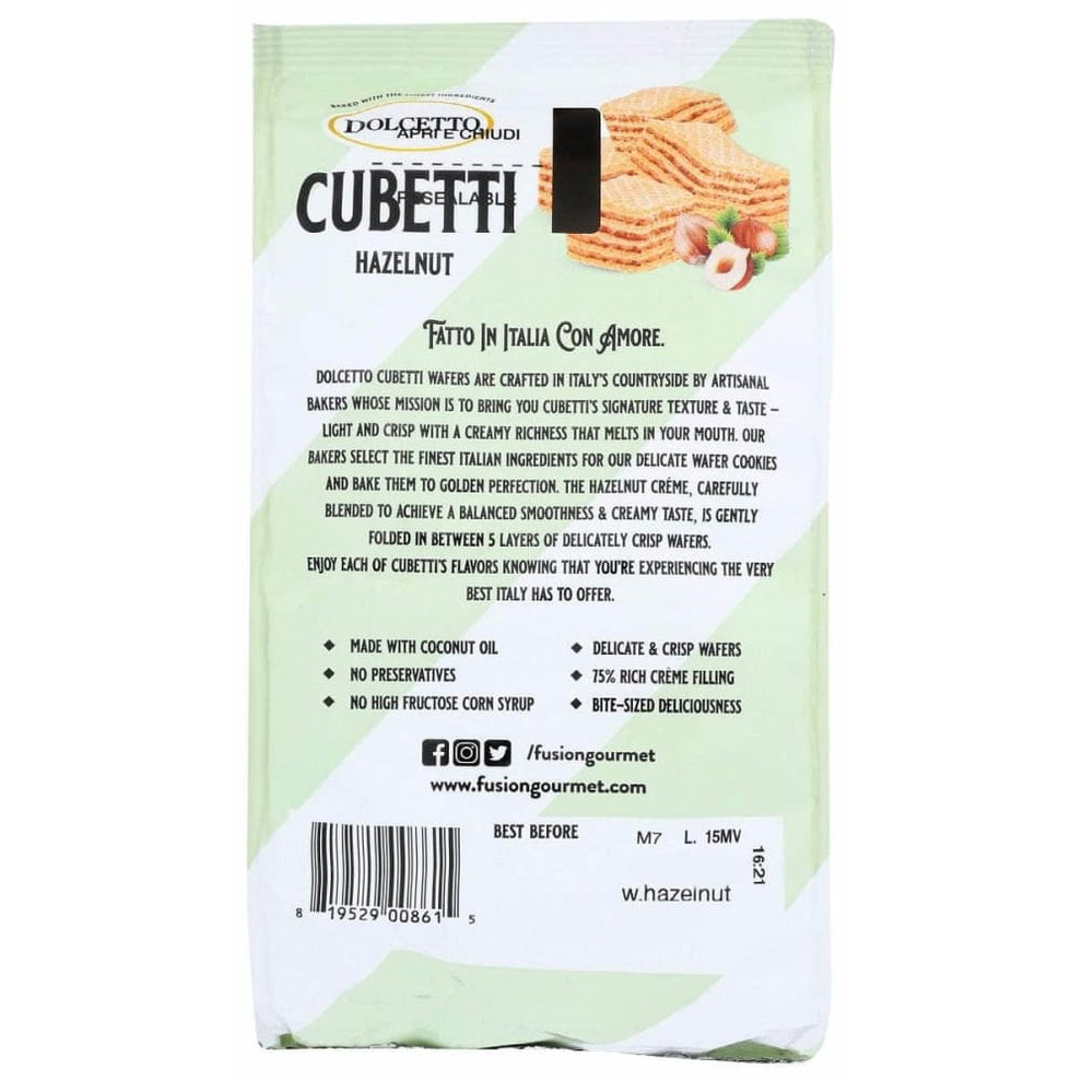 Dolcetto Cubetti Hazelnut Wafer, 8.8 Oz (Case of 4) | ShelHealth