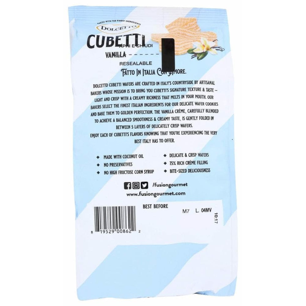 Dolcetto Cubetti Vanilla Wafer, 8.8 Oz (Case of 4) | ShelHealth