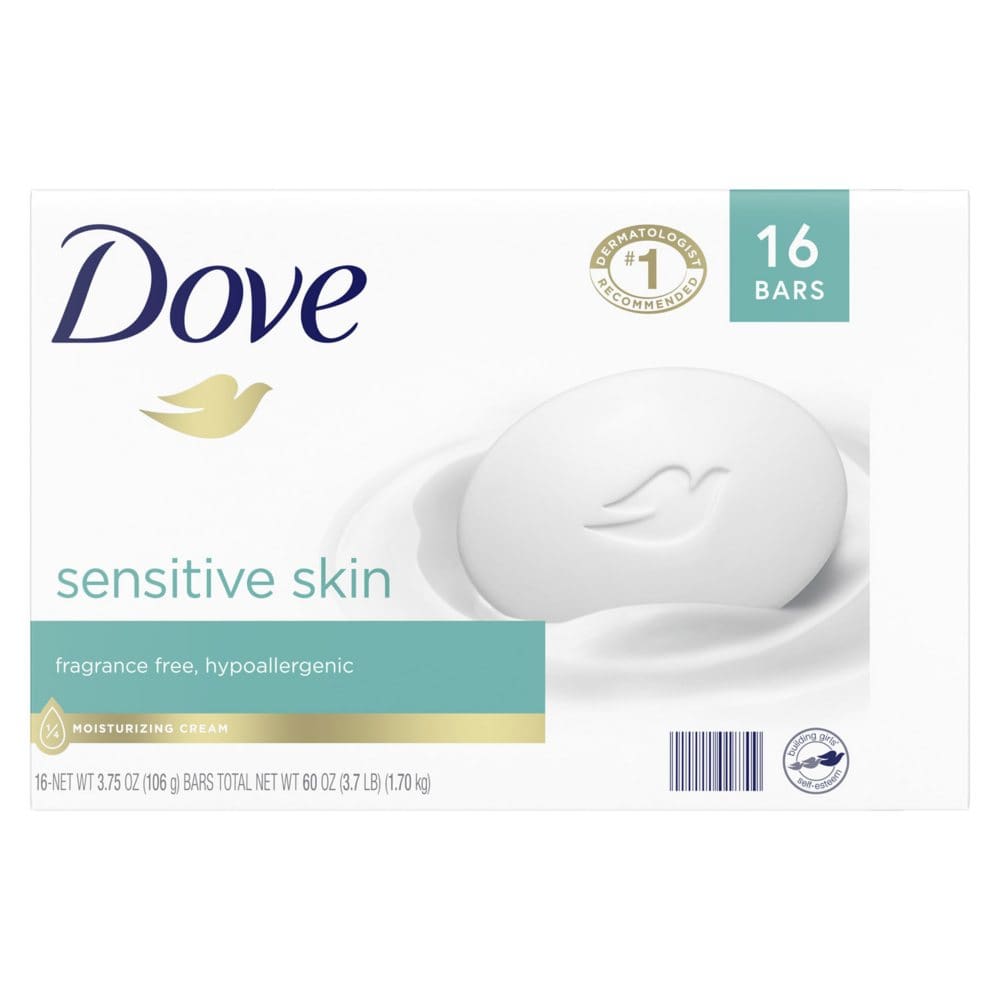 Dove Beauty Bar, Sensitive Skin (3.75 oz., 16 ct.) | ShelHealth