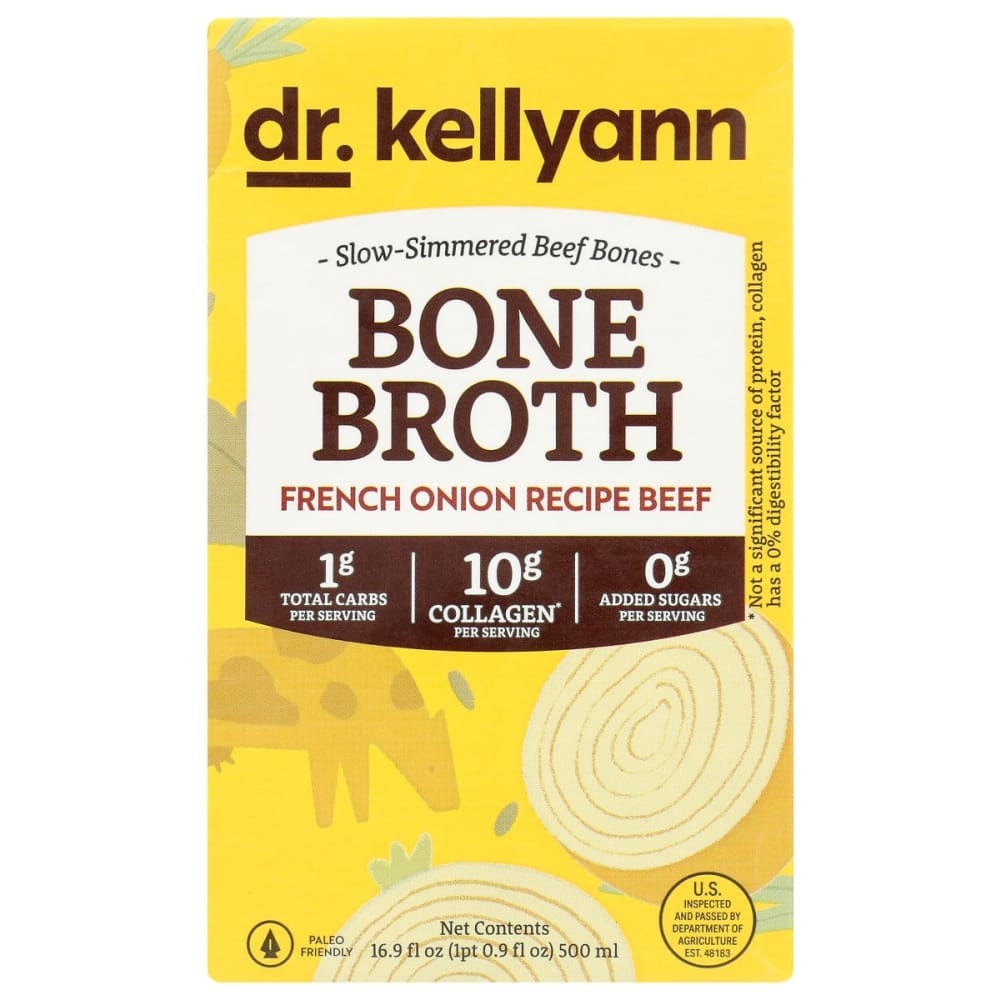 DR. KELLYANN: Broth Bone French Onion, 16.9 fo (Case of 3) | ShelHealth