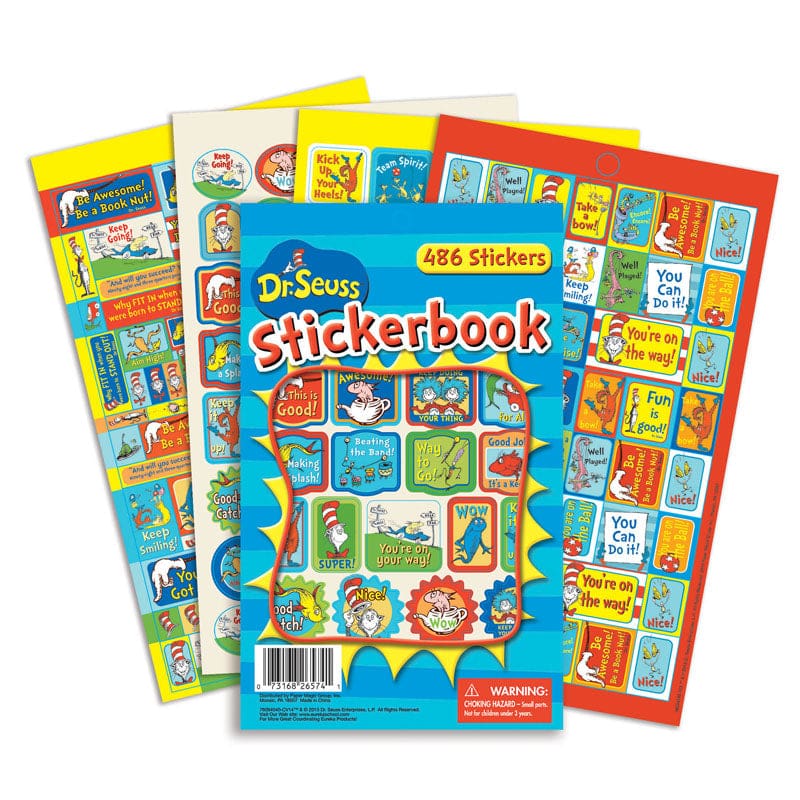 Dr Seuss Awesome Sticker Book (Pack of 8) | ShelHealth