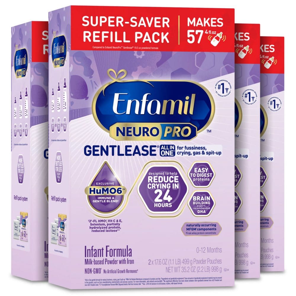 Enfamil NeuroPro Gentlease Infant Formula, Milk-Based Powder with Iron ...