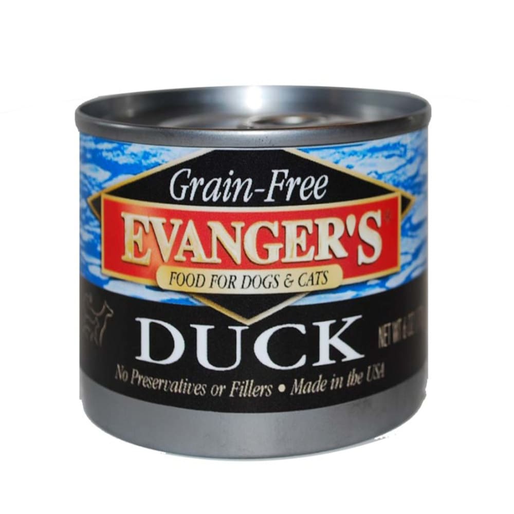 Evangers Grain-Free Duck Canned Dog and Cat Food 6 oz 24 Pack | ShelHealth