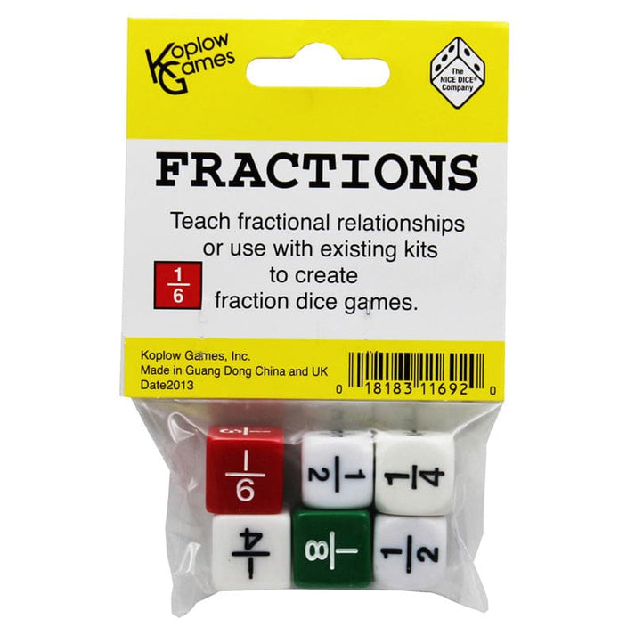 Fraction Dice Set Of 6 (Pack of 10) | ShelHealth