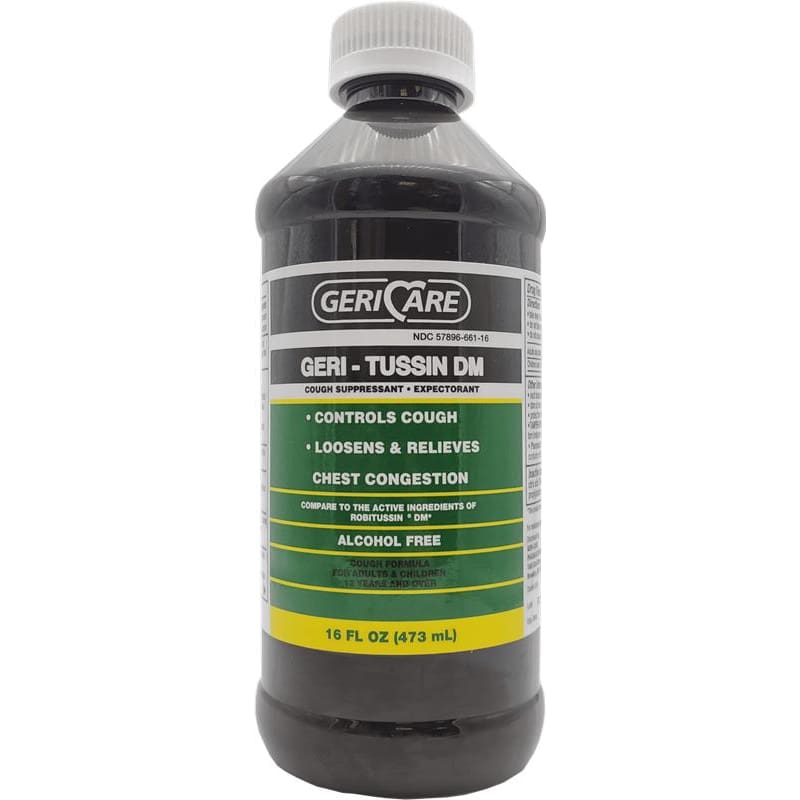 GeriCare Geri-Tussin Dm 16Oz Cough Syrup, Box of OTTLE (Pack of 3 ...