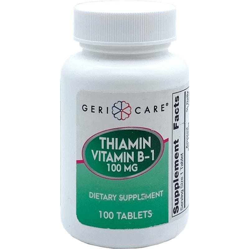 GeriCare Vitamin B-1 Tablets 100Mg B100, Box of 100 (Pack of 4 ...