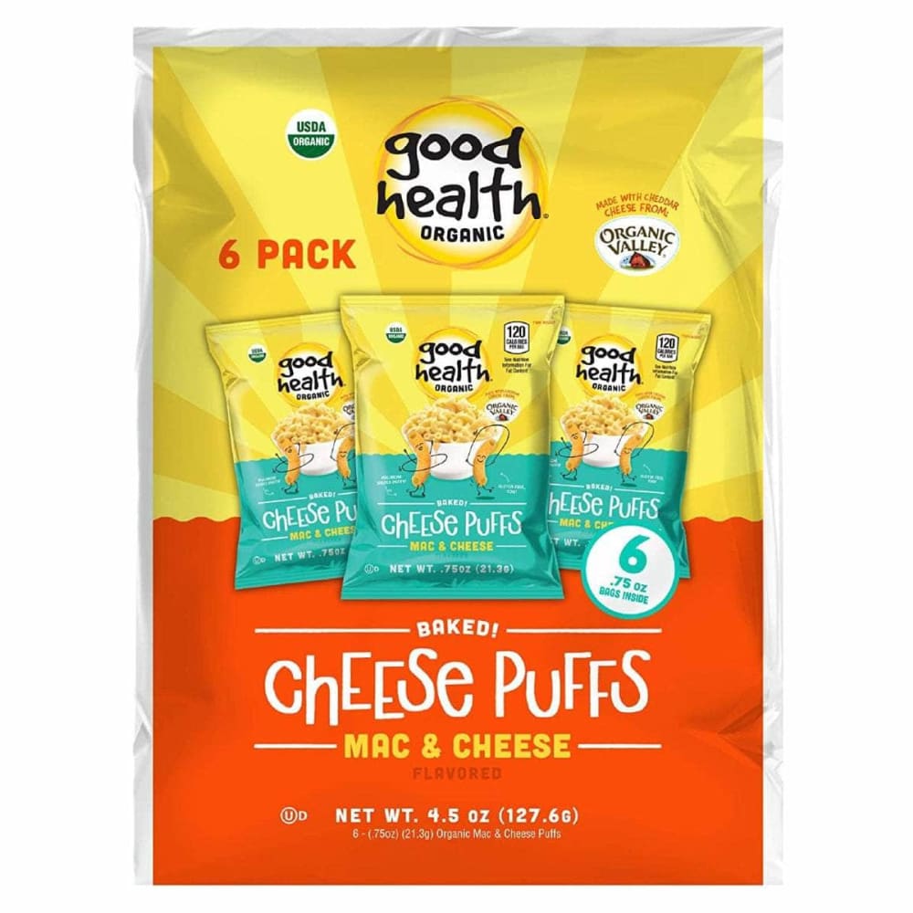 Good Health Baked Cheese Puffs Mac & Cheese 6 Count, 4.5 Oz (Case of 3 ...