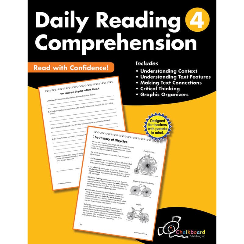 Gr4 Reading Comprehension Workbook Daily (Pack of 2) | ShelHealth