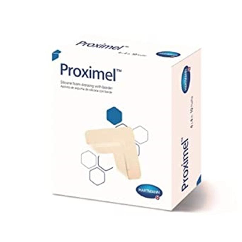 Hartmann Proximel Silicone With Border 6 X 6, Box of 5 | ShelHealth