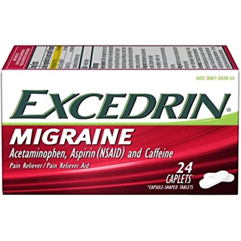 Harvard Drug Excedrin Migraine Caplet, Box of 24 (Pack of 3) | ShelHealth