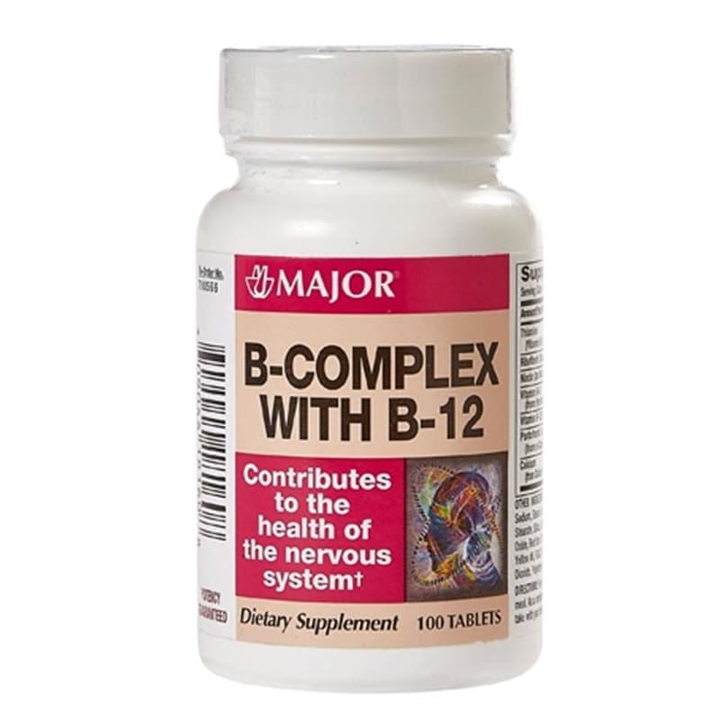 Harvard Drug Vitamin B-Complex B-12 Tabs, Box of 100 (Pack of 6 ...