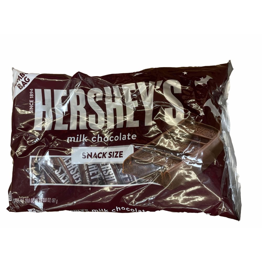 HERSHEY'S Milk Chocolate Snack Size Candy Bars, Individually Wrapped ...
