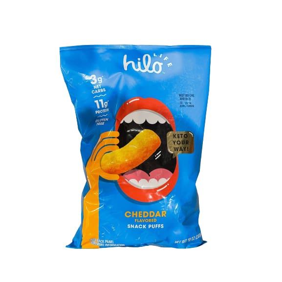 Hilo Life Keto Cheddar Cheese Puffs, 10 oz. | ShelHealth