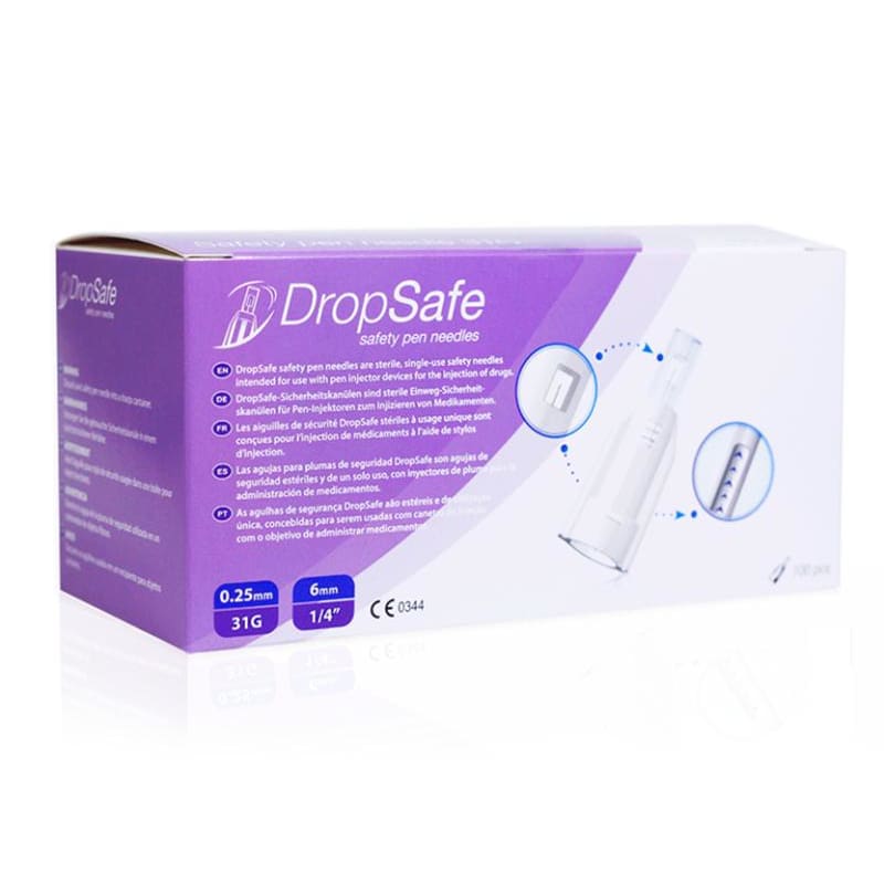 HTL Strefa Dropsafe Safety Pen Needle 31G X 6Mm, Box of 100 | ShelHealth