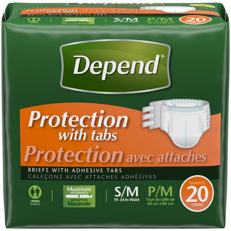 Kimberly Clark Brief Depend Max Protect S/M, Case of 60 | ShelHealth