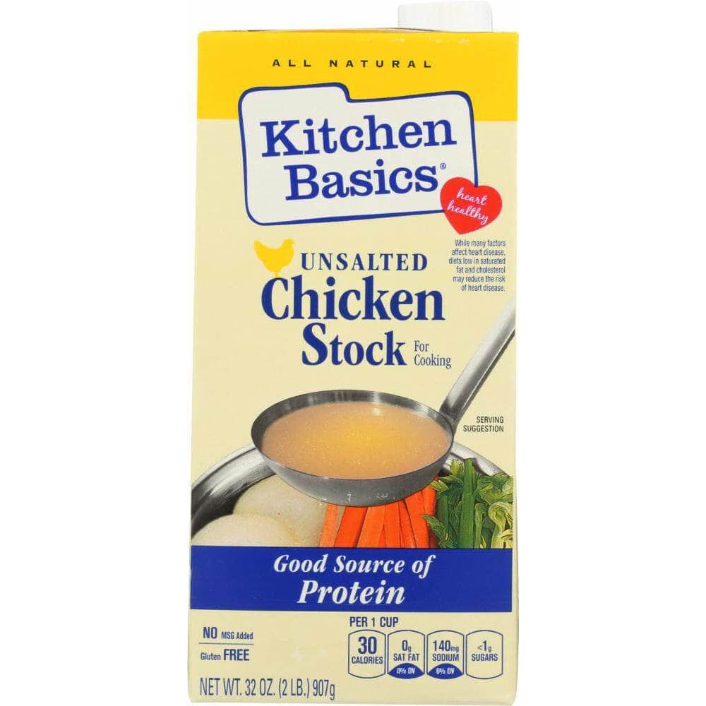 Kitchen Basics Unsalted Chicken Cooking Stock, 32 Oz (Case of 4 ...