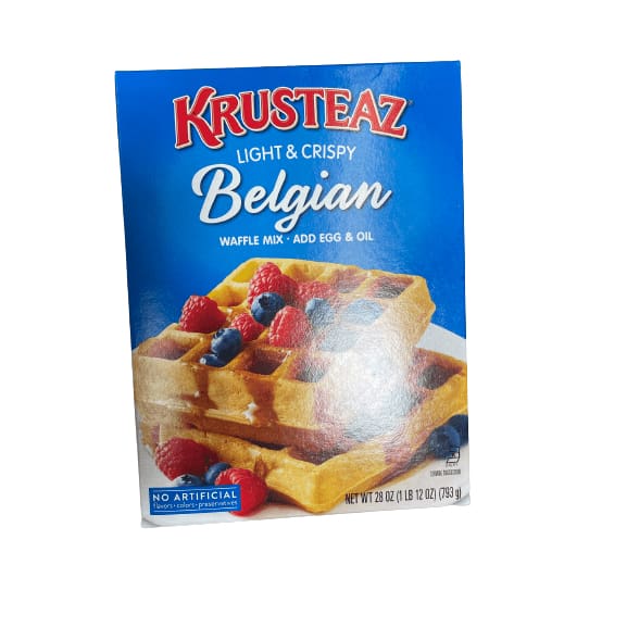 Krusteaz Light & Crispy Belgian Waffle Mix, 28 oz | ShelHealth