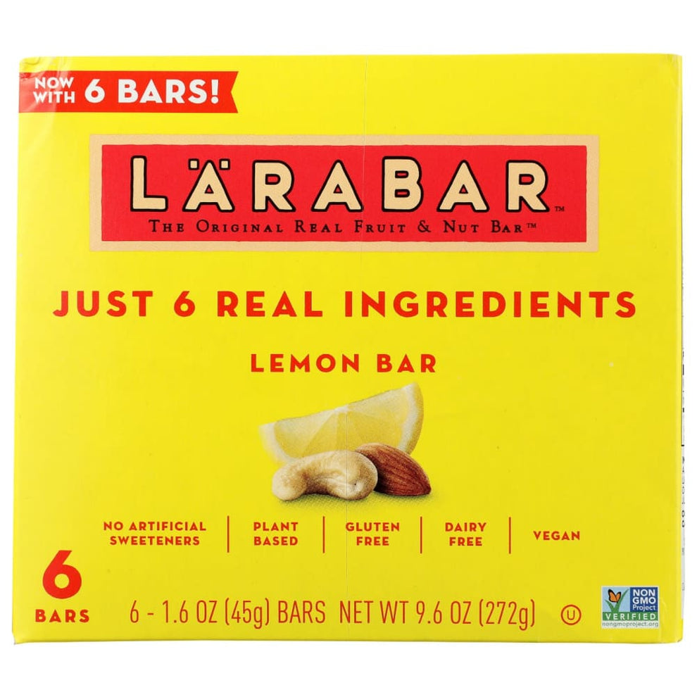 LARABAR: Bar Lemon 6 Bars, 9.6 oz (Case of 2) | ShelHealth